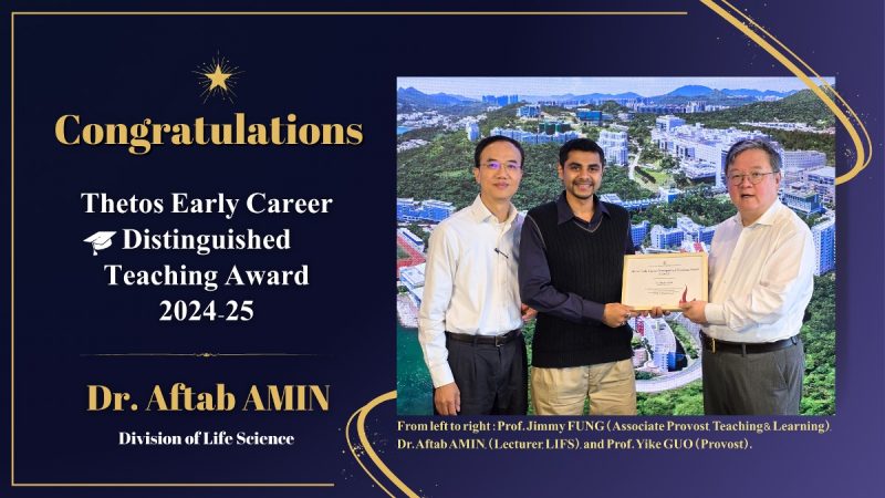 Dr. Aftab AMIN Awarded Thetos Early Career Distinguished Teaching Award ...